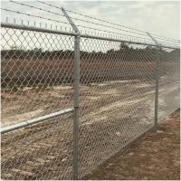China 3.0mm Galvanized Chain Link Fence Diamond Mesh Fence in Good Price for sale