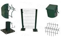 China Factory Supply Welded Wire Mesh Fence Garden Fence Galvanized 3D Curved Fence for sale