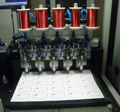 China RFID Card INLAY Sheet Antenna Implanting Copper Wire Embedding Machine YAE-25 for sale