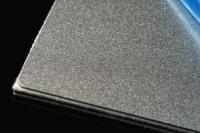 China Grained Finish Card Lamination Steel Plate 1.0mm with Round Curved Corners - Custom Sizes A4/A3 for sale