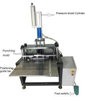 China RFID Card Inlay Sheet Chip Hole Die Cutter YHP-3000 800-1200 Sheets Per Hour 180kg for sale