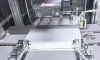 China Full Automatic PVC Card Die Cutting Machine 6000-16000 Cards Per Hour 3x8 4x8 5x5 Layout for sale