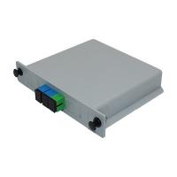 China 1x2 PLC Fiber Splitter Box Low Loss And Polarization Related Losses For FTTH Networks for sale