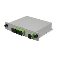China Fiber Optic Splitter 1X4 Cassette Type Splitter With SC/APC SC/UPC Connector for sale