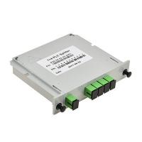 China Fiber Optic Splitter 1X4 Cassette Type Splitter With SC/APC SC/UPC Connector for sale