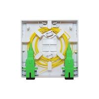 China 2 Core Optical Faceplate Box 86mm Fiber Optic Outlet Box 50g for sale