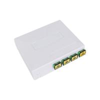 China 4 Core ABS Fiber Optic Termination Box White For Residential And Commercial Applications for sale