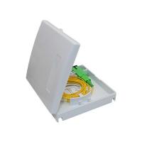 China White 2 Port Fiber Termination Box ABS Material For FTTH Systems for sale