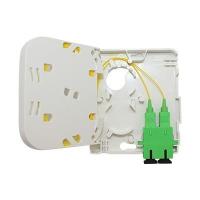China Indoor Fiber Wall Outlet Box 2 Core Fiber Optical Clamshell Box for sale