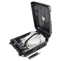 China 8 Core Fiber Optic Junction Box , Black ABS Fibre Optic Distribution Box for sale