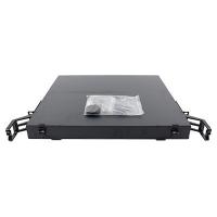 China Black MPO Patch Panel 12 Ports Fiber Optic ODF 1U Rack Mount for sale