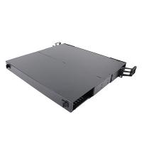 China Black MPO Patch Panel 12 Ports Fiber Optic ODF 1U Rack Mount for sale