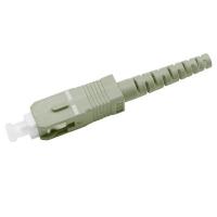 China SC PC MM SX Fiber Connector 2.0mm 3.0mm OM2 Simplex Grey Housing for sale