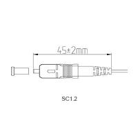 China Simplex / Duplex SC Fiber Connector 1.2mm Cable Diameter MultiMode for sale