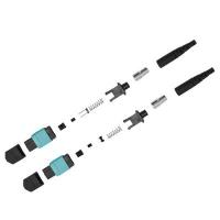 China MPO Fiber Optic Connector Male/Female SM OM1-OM4 8/12/24 Cores 3.0mm Cable Diameter for sale