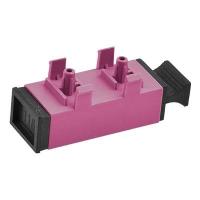 China SC SX OM4 Fiber Optical Adapter With Legs MM Violet Special Dust Cap for sale