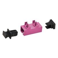 China SC SX OM4 Fiber Optical Adapter With Legs MM Violet Special Dust Cap for sale