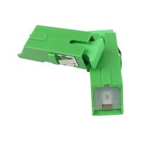 China SC APC SX Fibre Optic Adapter With Inner Shutter Green SM Flangeless for sale