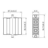 China Metal SC Adapter , Duplex Fiber Optic Coupler RoHS Compliance Status for sale