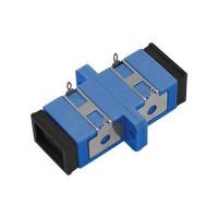 China Rectangular Singlemode Fiber SC Coupler Easy Installation Blue for sale