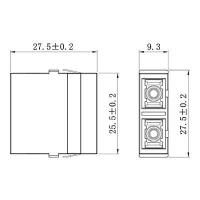 China FTTH Fiber Optic Coupler Duplex SC SM Welded Adapter Without Flanges for sale