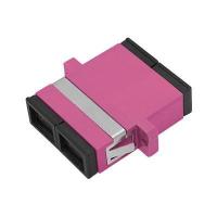 China Purple SC To SC Adapter OM4 SC SC Duplex Adapter With Flange for sale