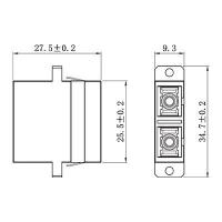 China Purple SC To SC Adapter OM4 SC SC Duplex Adapter With Flange for sale
