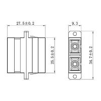 China Duplex Fiber Optic Couple SC SM MM OM3 OM4 DX Low Insertion Loss for sale