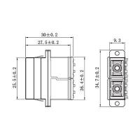 China Dust Proof SC Adapter Duplex SC Multimode Fiber Adapter With Auto Shutter DX for sale