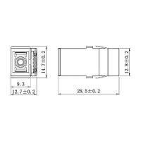 China SC UPC SM Outer Shutter Adapter Single Mode Blue Easy Installation for sale