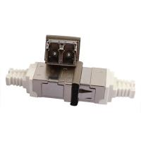 China SM MM DX LC LC Fiber Coupler Metal Adapter Without Flange for sale