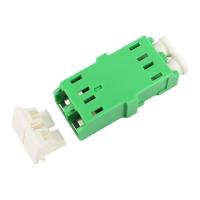 China Fiber Optic FTTH LC APC Adapter Duplex Green SC Foot Type Adaptor for sale