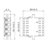 China FTTH Fiber LC Coupler , SM MM LC Quad Adapter For CATV / FTTX for sale