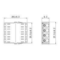 China ROSH LC Fiber Optic Coupler 4 Cores LC To LC Coupler Multimode QUAD MM for sale