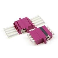 China Fiber LC Adapter 4C Quad OM4 Customized For FTTH FTTB FTTX Network for sale
