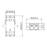 China ABS LC LC Duplex Fiber Coupler Singlemode Green RoHS Compliance for sale