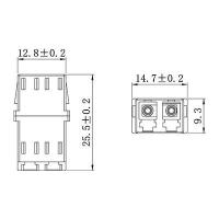 China Duplex LC Adapter Multimode Fiber Coupler Mounting Without Flange for sale