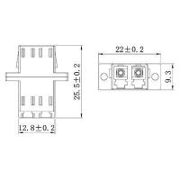 China Lightweight LC Adapter / LC LC Duplex Fiber Coupler SC Foot Type With Flanges for sale