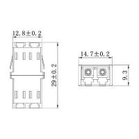 China Aqua LC LC Duplex Adapter , Fiber Optical Adapter Multimode Coupler for sale