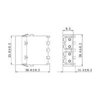 China Green LC Fiber Optic Adapter Singlemode With Good Wearability for sale
