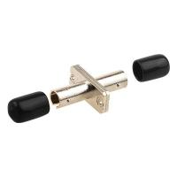 China Metal SX ST Adapter , SM MM ST Fiber Coupler With Red Dust Cap for sale