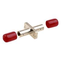 China Metal SX ST Adapter , SM MM ST Fiber Coupler With Red Dust Cap for sale