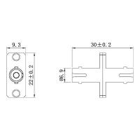 China Metal SX ST Adapter , SM MM ST Fiber Coupler With Red Dust Cap for sale