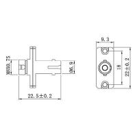 China ROHS FC To ST Fiber Adapter ,  Hybrid Fiber Adapter For Telecom Networks for sale