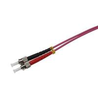 China Duplex OM4 Multimode ST-ST Patch Cord Fiber Optic Jumper 3.0mm for sale