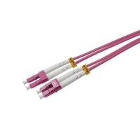 China Duplex Fiber Optic Patch Cord OM4 Multimode Fiber Optic Cable for sale