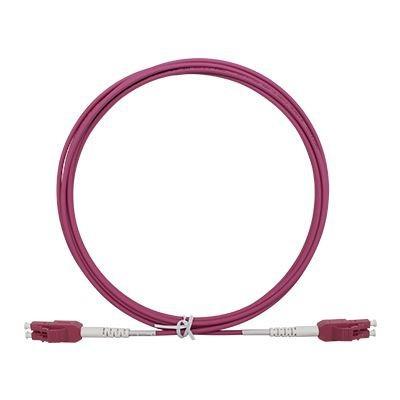 China LC Multimode MM OM4 Optical Jumper Cable Switch Polarity Uniboot Purple Color for sale