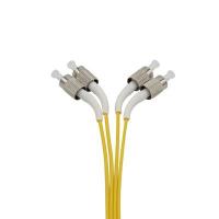 China 45 deg Bent Boot Sleeve Patch Cords Single mode Simplex Fiber Optic Patch Cord for sale