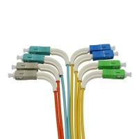 China 90° Bent Boot Sleeve Fiber Optic Patch Cord 3.0mm OEM Service for sale