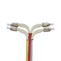 China 90° Bent Boot Sleeve Fiber Optic Patch Cord 3.0mm OEM Service for sale